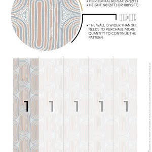 Modern Abstract Circles Removable Wallpaper | Peel & Stick Fabric | Mid ...