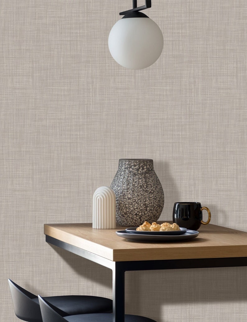 Refined Texture Removable Wallpaper Linen Texture Fabric - Etsy