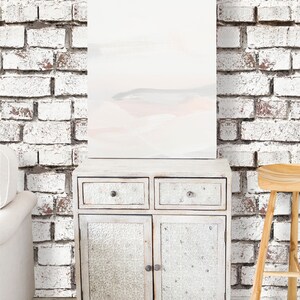 Vintage White Brick Removable Wallpaper | Peel & Stick Fabric - Etsy
