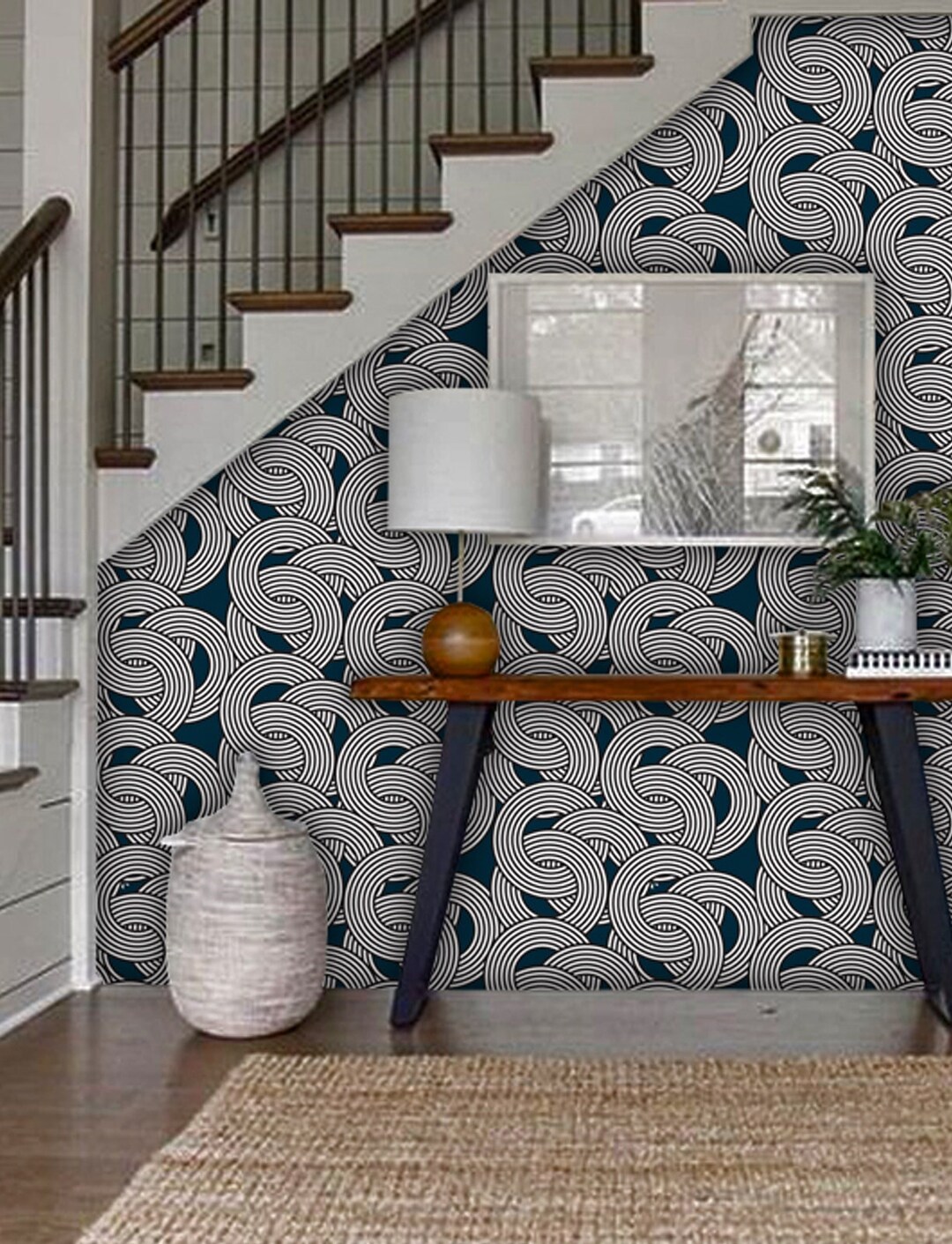 Abstract Chains Removable Wallpaper | Modern Peel & Stick Fabric ...