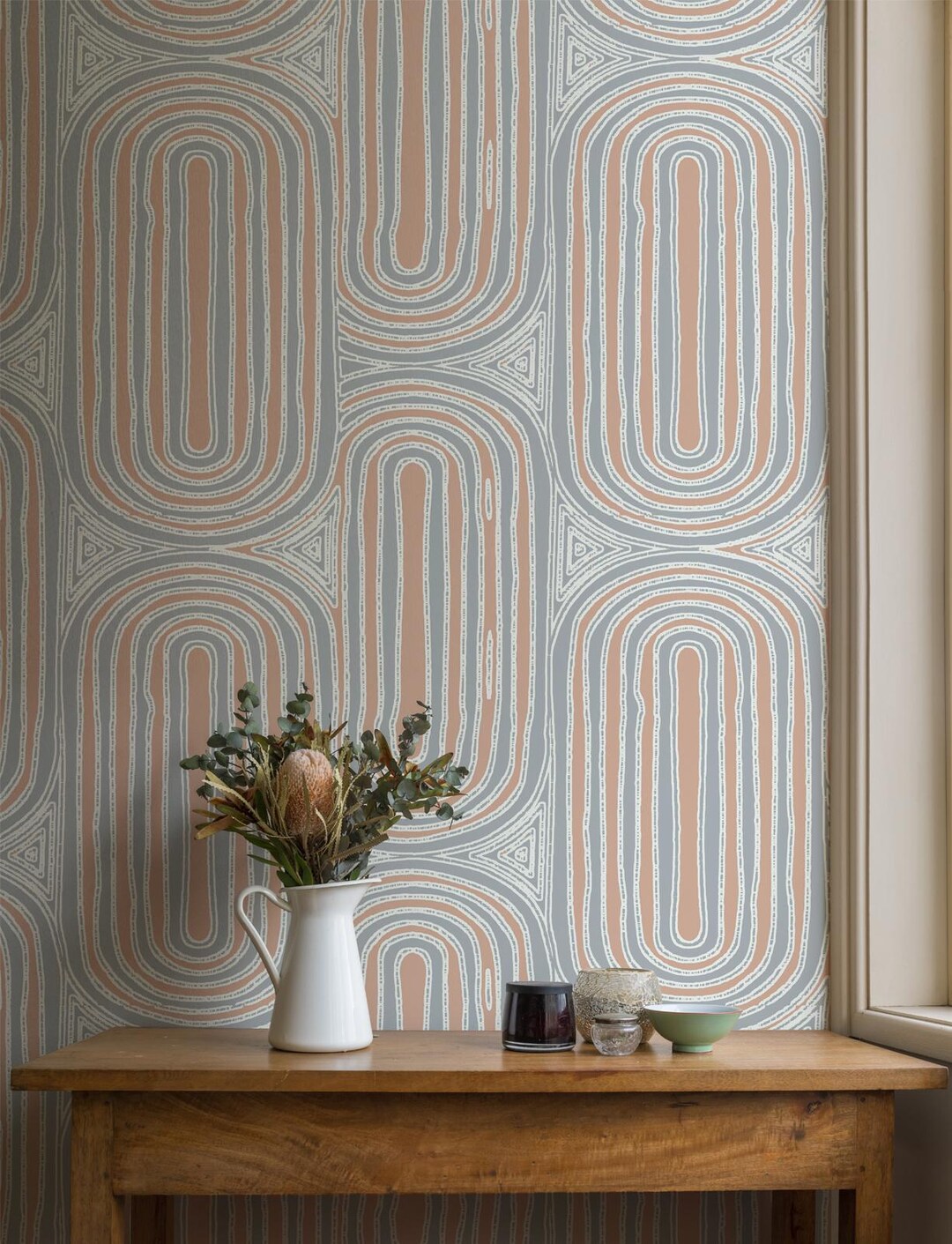 Abstract Ellipse | Peel & Stick Wallpaper - Etsy