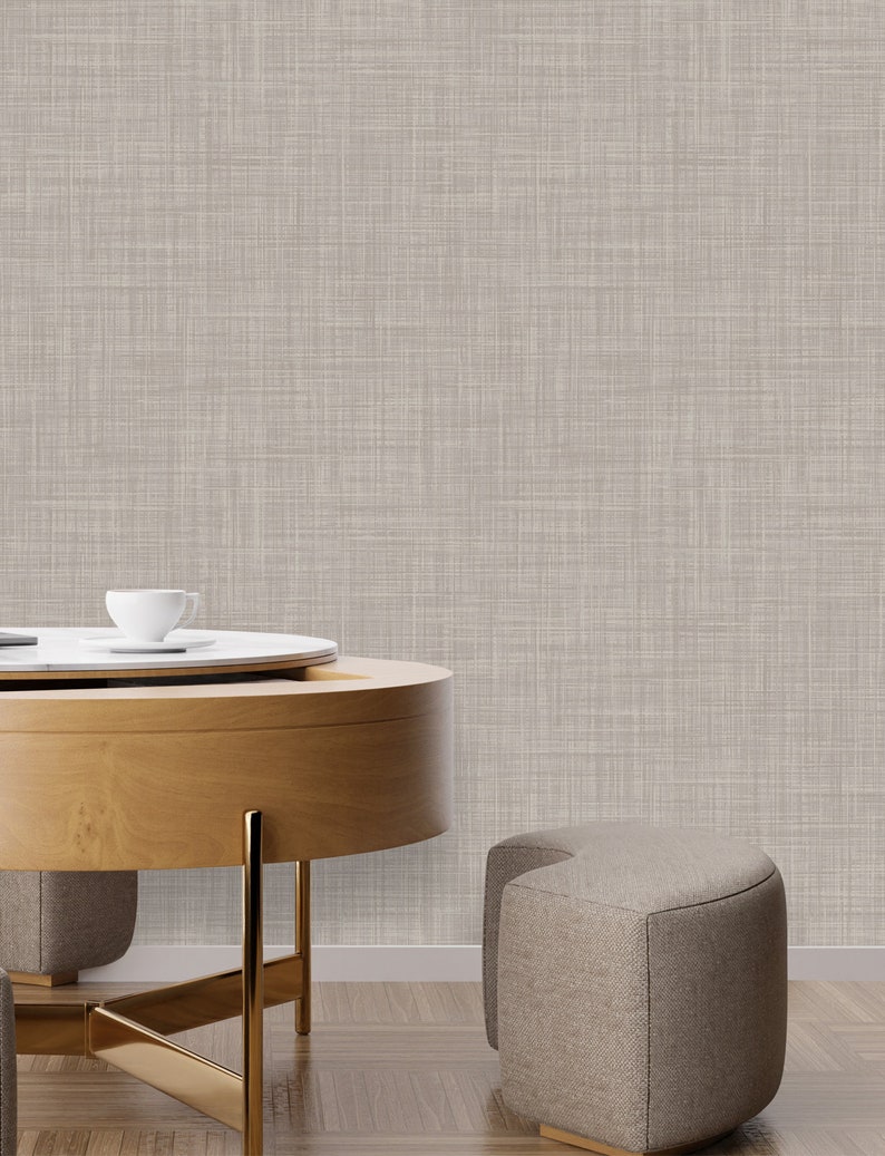 Refined Texture Removable Wallpaper Linen Texture Fabric - Etsy