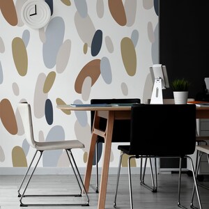 Modern Ellipses | Peel and Stick Wallpaper | Rich Fabric Wall Decor - Etsy