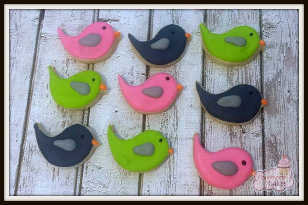 Mini Bird Decorated Sugar Cookies - Etsy