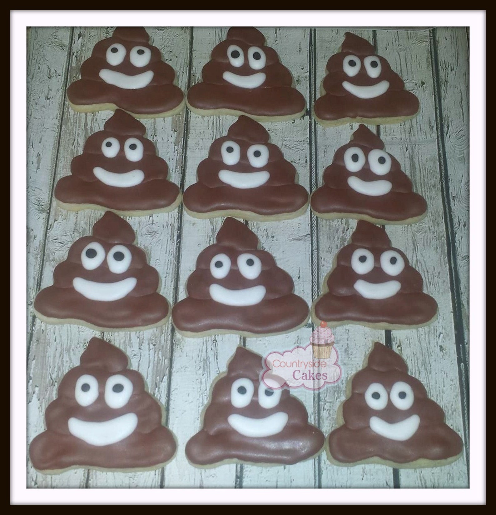Happy Poo Poop Decorated Sugar Cookies 3 1 Dozen | Etsy