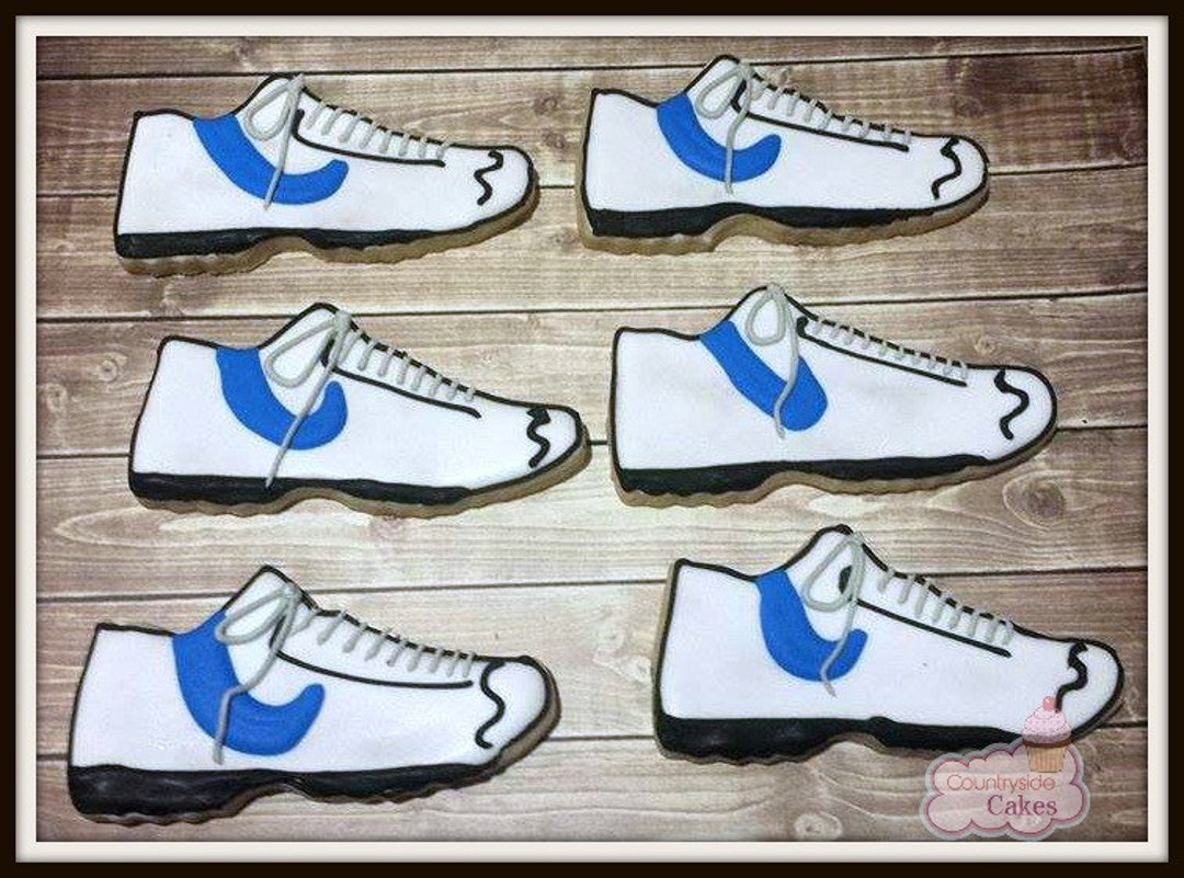 Running Shoes, Sneakers, Tennis Shoes Decorated Sugar Cookies 3 Inch 1 ...