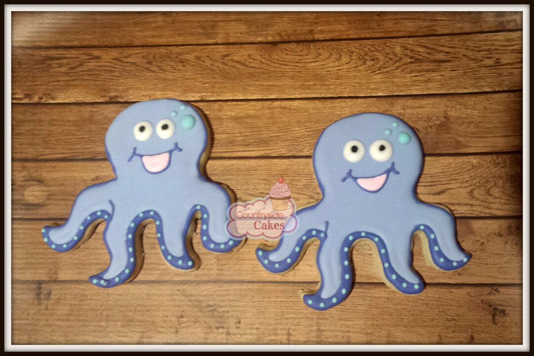 Octopus Decorated Sugar Cookies -1 Dozen - Etsy