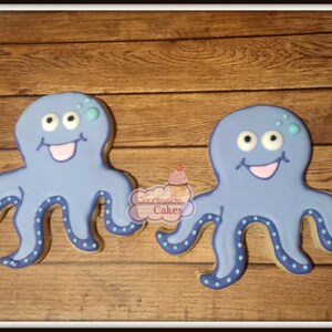 Octopus Decorated Sugar Cookies -1 Dozen - Etsy