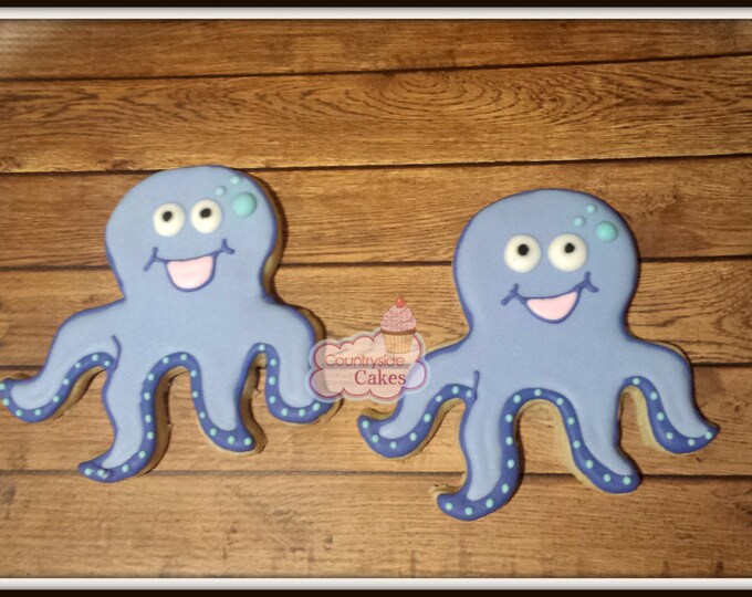 Octopus Decorated Sugar Cookies 1 Dozen - Etsy