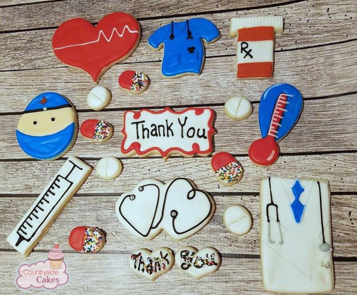 Doctor Medical Nurse Decorated Sugar Cookies | Etsy