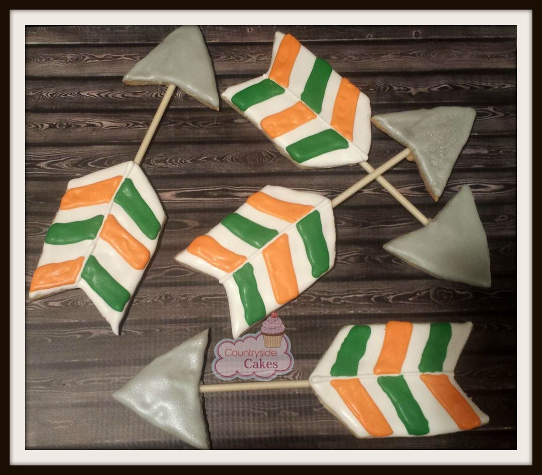 Arrow Heart Love Decorated Sugar Cookies 1 Dozen - Etsy