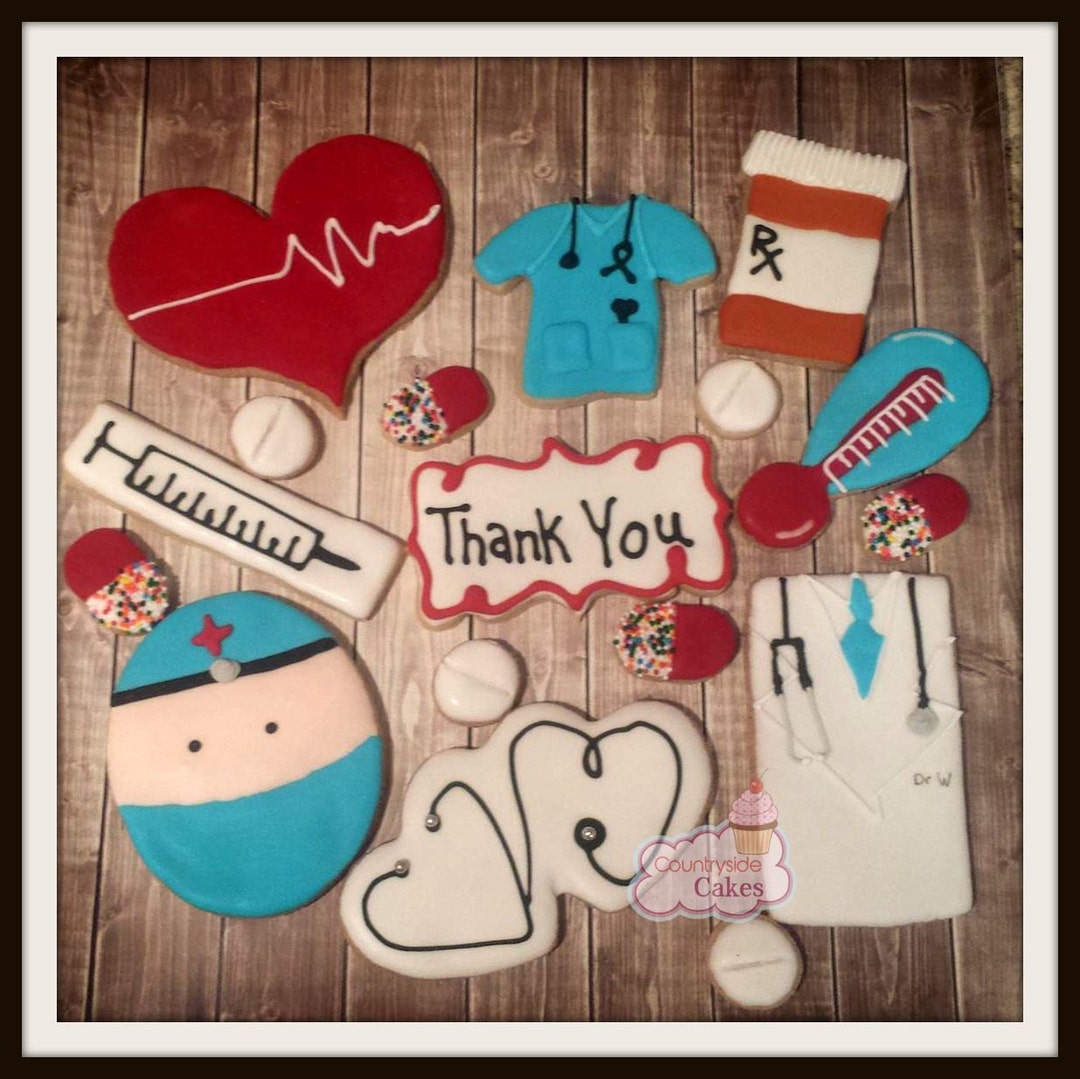 Doctor Medical Nurse Decorated Sugar Cookies - Etsy