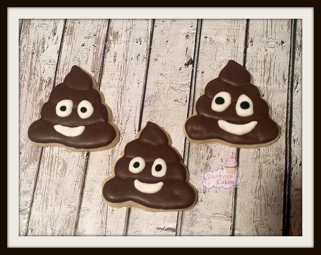 Happy Poo Poop Decorated Sugar Cookies 3 1 Dozen | Etsy