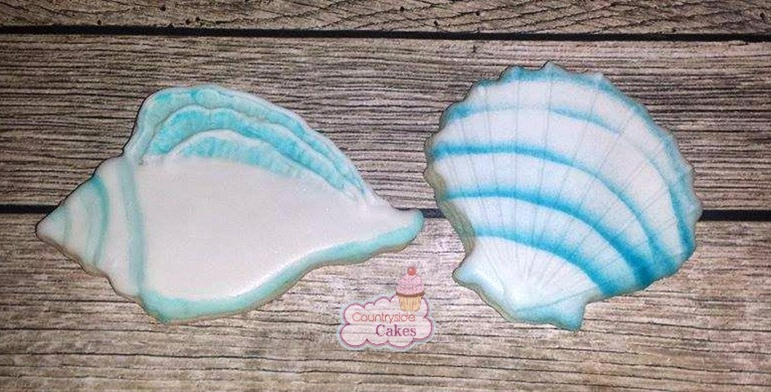 Seashell Decorated Sugar Cookies 1 Dozen - Etsy