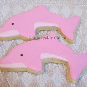Dolphin Decorated Sugar Cookies 1 Dozen - Etsy