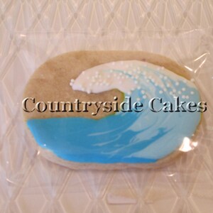 Wave Ocean Decorated Sugar Cookies -1 Dozen - Etsy