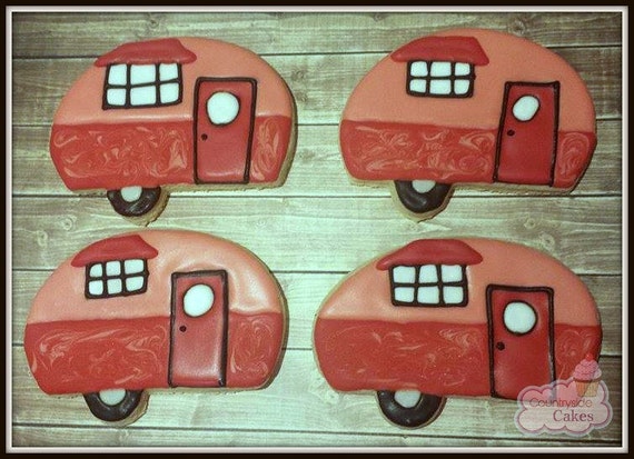 Camper Camping Themed Decorated Sugar Cookies 1 Dozen - Etsy