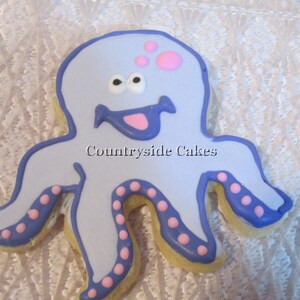 Octopus Decorated Sugar Cookies -1 Dozen - Etsy