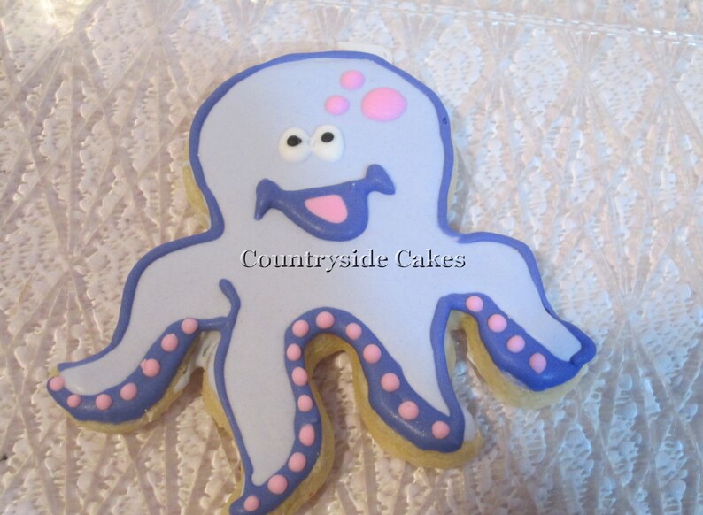 Octopus Decorated Sugar Cookies 1 Dozen - Etsy