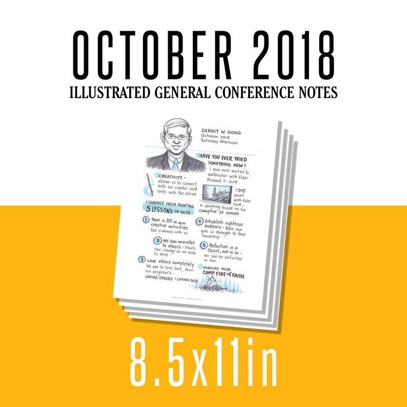 1 per Page 8.5x11in General Conference Illustrated Notes October 2018 ...