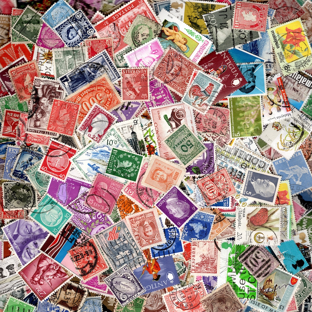 Vintage Worldwide Stamp Collection 1000 All Different Stamps - Etsy