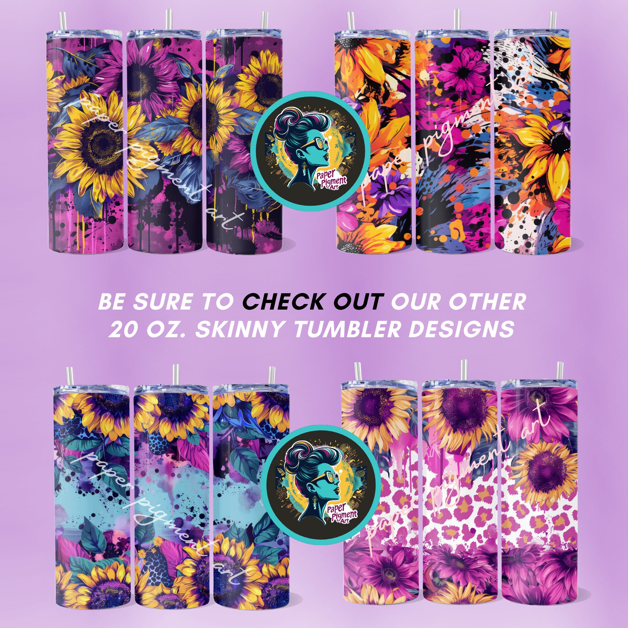 Leopard Print Tumbler Wrap - Sunflower Clipart Seamless Pattern. Cute ...