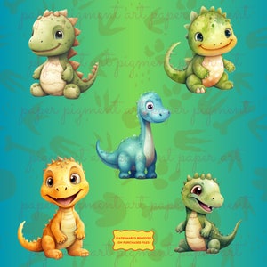 Jurassic Jamboree: Cute Baby Dinosaur Clipart. Dinosaur Clipart Bundle ...