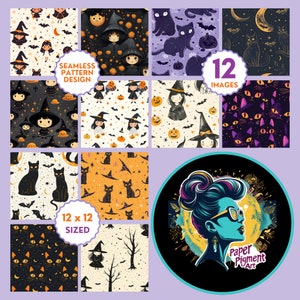 Spooky Halloween Seamless Pattern Collection for Sublimation Designs ...