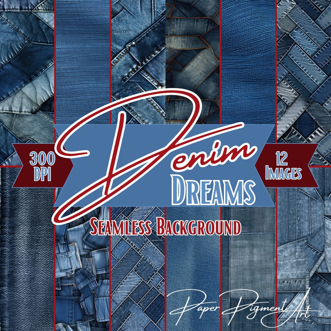 Denim Seamless Pattern Digital Paper. Photo Background, Seamless ...