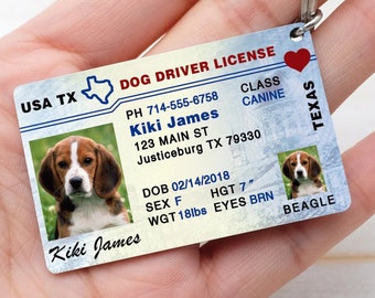 Dog Driver License - Etsy