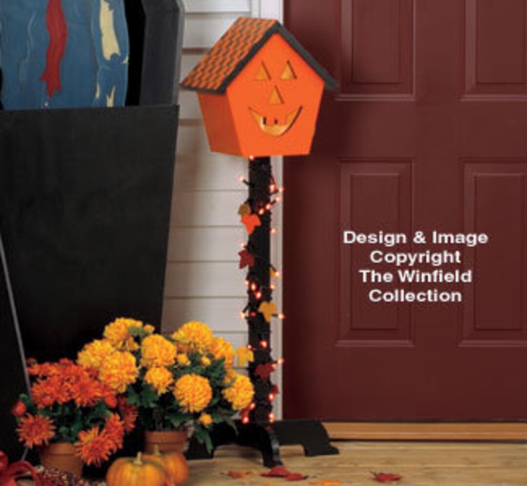 Patterns Only Pumpkin House Lightpost Pattern - Etsy
