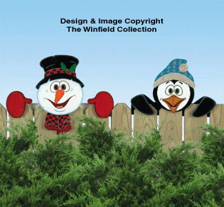 Patterns Only Winter Fence Peekers Wood Pattern - Etsy