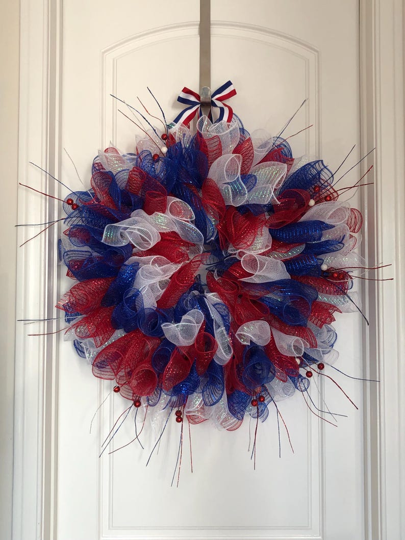 Fourth of July/memorial Day/veterans Day Festive Red White and Blue ...