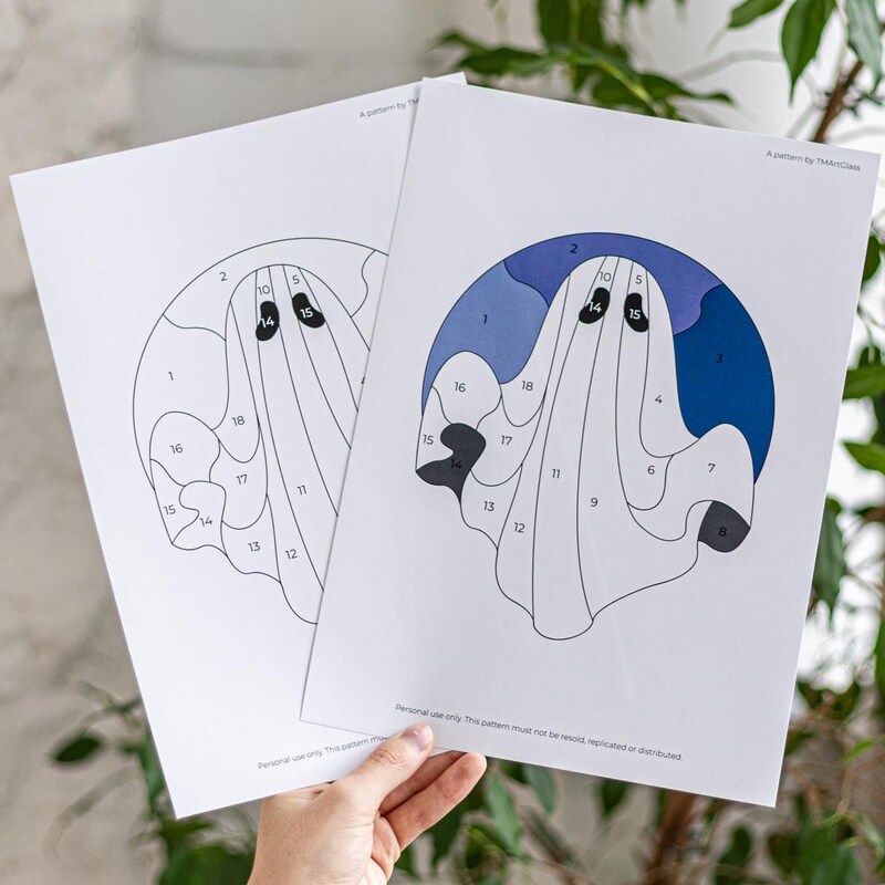 Stained Glass Ghost - Etsy