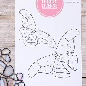 Stained Glass Pattern Butterfly, Digital Download, DIY Glass Suncatcher ...
