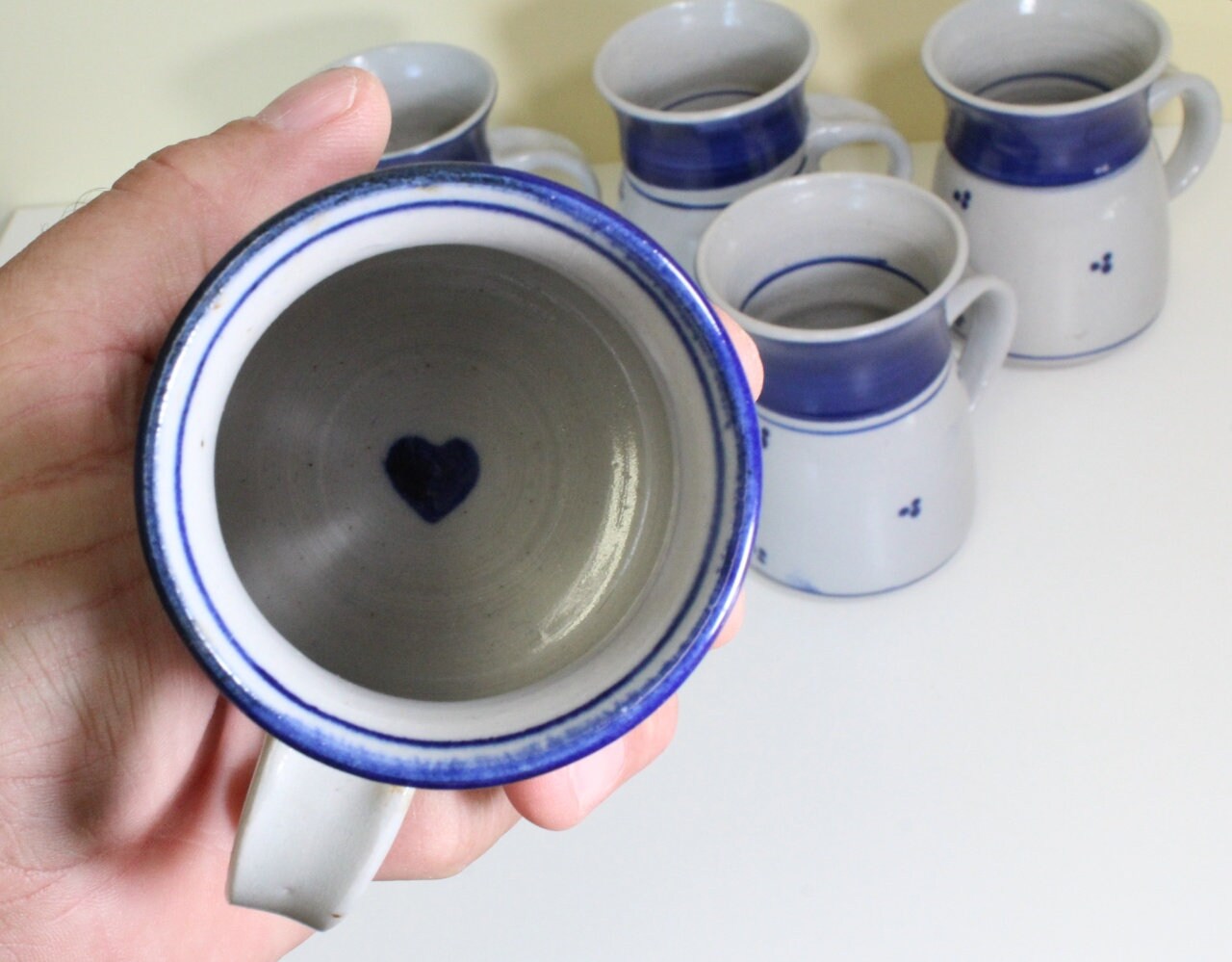 Mary Sharp Davis Mugs 4 Full Size and 1 Smaller for Milk Hand | Etsy