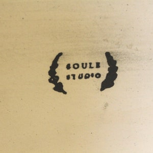 Early Aletha Soule Studio Centerpiece Console Bowl Planter in Gunmetal Gray Black Lustre Glaze ...