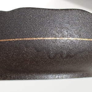 Bruno Kark Studio Pottery Bowl Crinkle Black and Copper With Petal Lobe ...