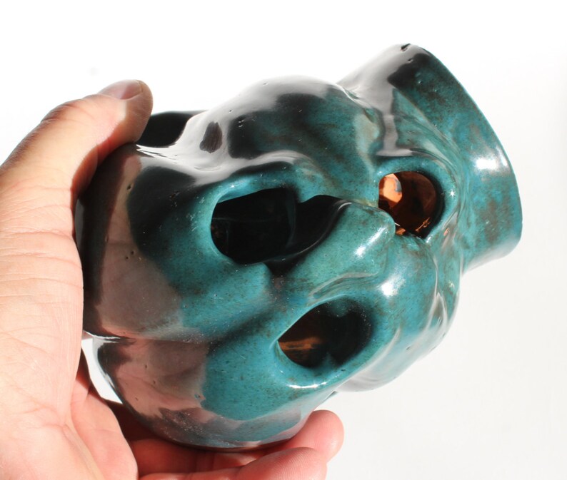 Alien Head Sculpture in Glazed Terracotta Fantastic Visual | Etsy