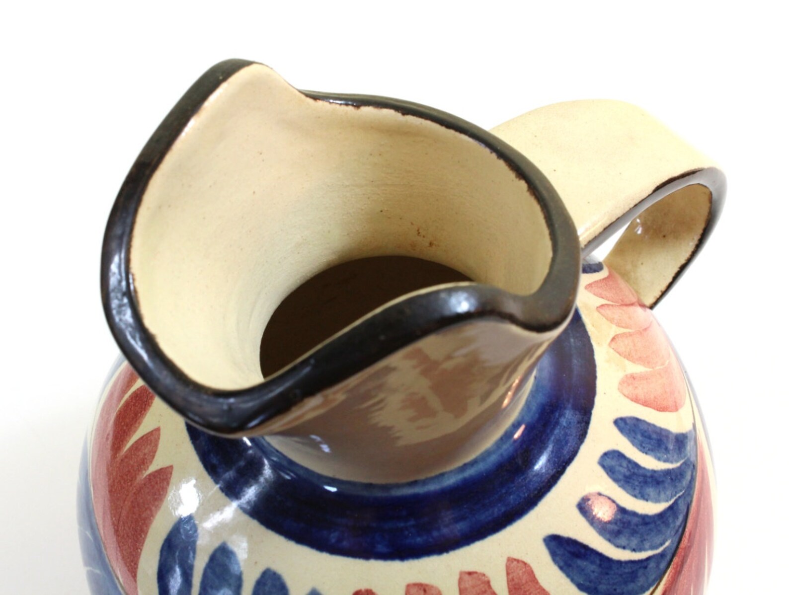 Superb Hand Painted Ceramic Pitcher Stamped Mark Says Made in - Etsy