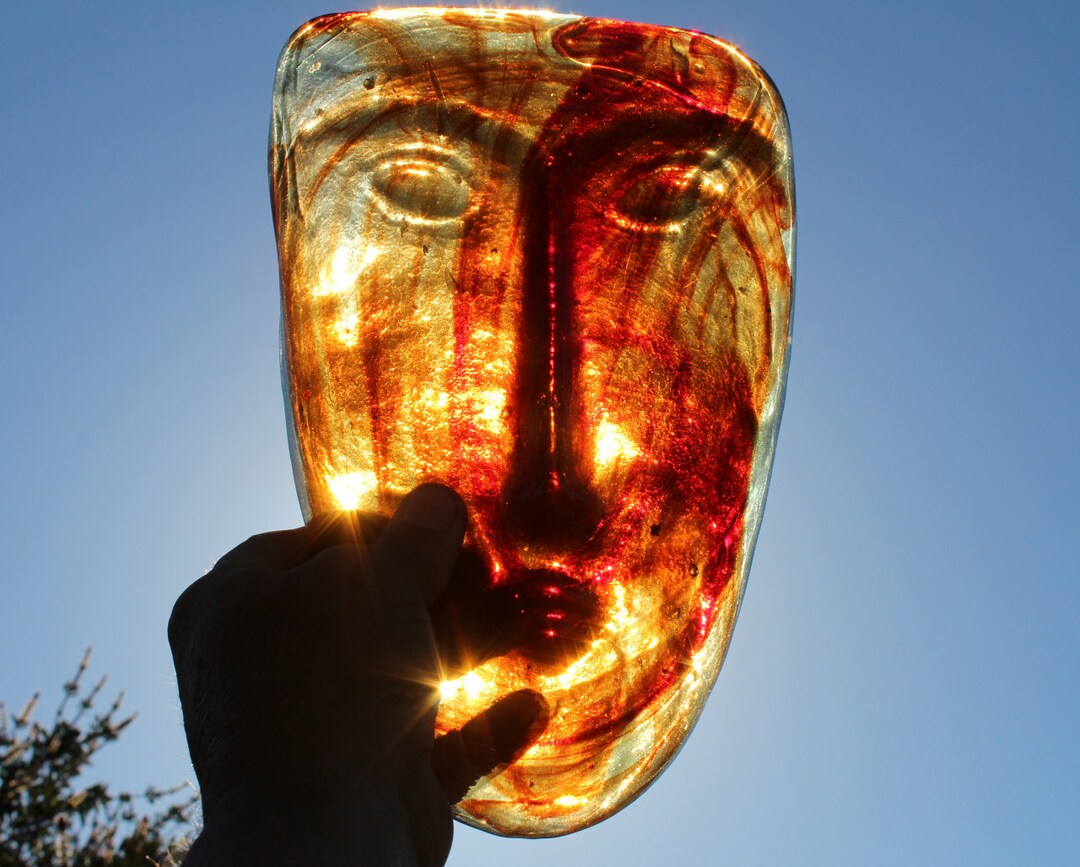 Sky Dreamer Cast Glass 2 Masks by the Gabriel and Rodolfo Lio Jaramillo ...
