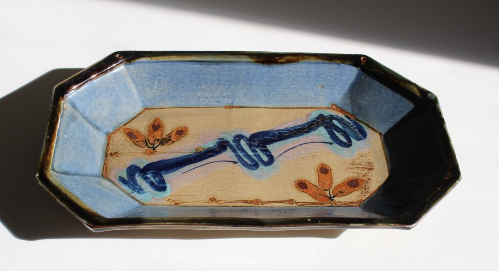 John Staple Studio Pottery Shallow Tray With Hanger Holes Suitable for ...