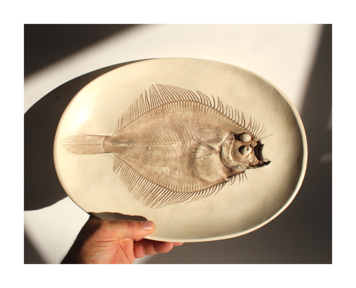 Salt Marsh Pottery Sand Dab Platter Ceramic Fish Plate | Etsy