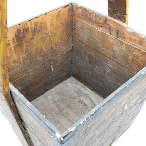 Antique Embellished Rice Bucket Rural Chinese Field Tool With Raised ...