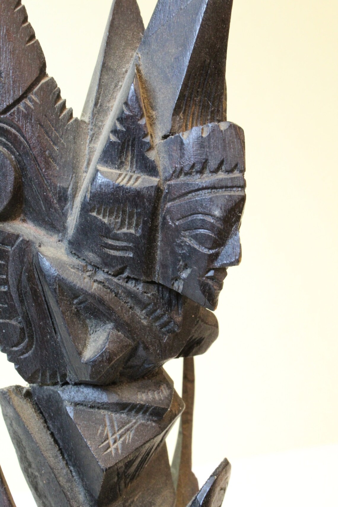 Authentic Indonesian Winged Bird God Totem Hand Carved 10" Tall - Etsy
