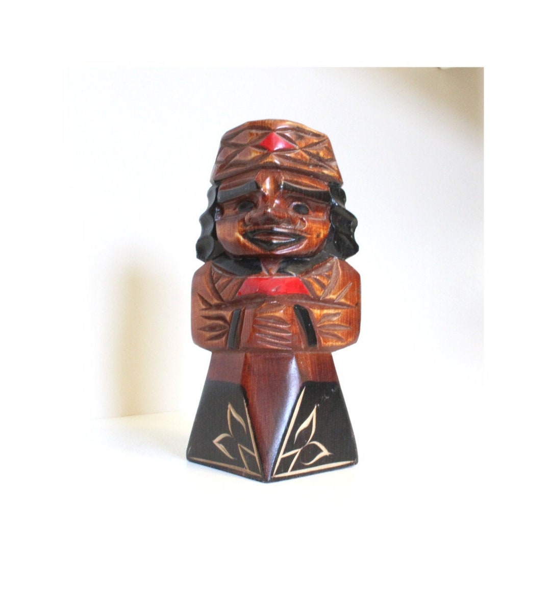 Carved Fruitwood Ainu Man Sculpture: Northern Japanese Folk Art - Etsy
