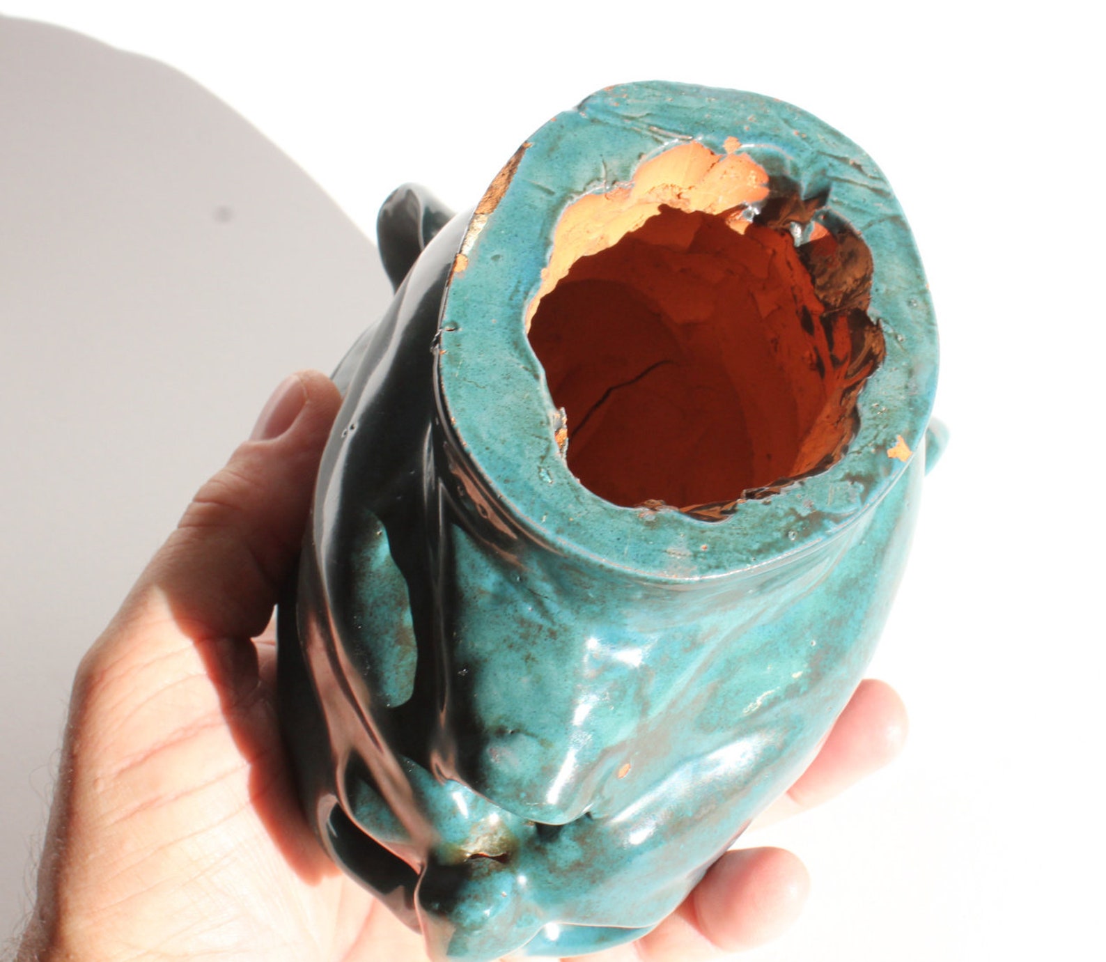 Alien Head Sculpture in Glazed Terracotta Fantastic Visual | Etsy