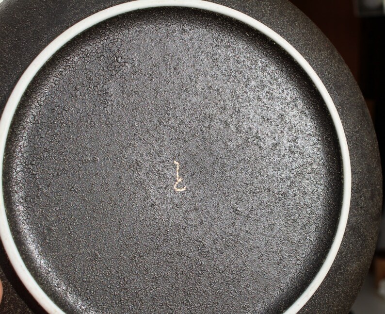 Bruno Kark Studio Pottery Bowl Crinkle Black and Copper With - Etsy