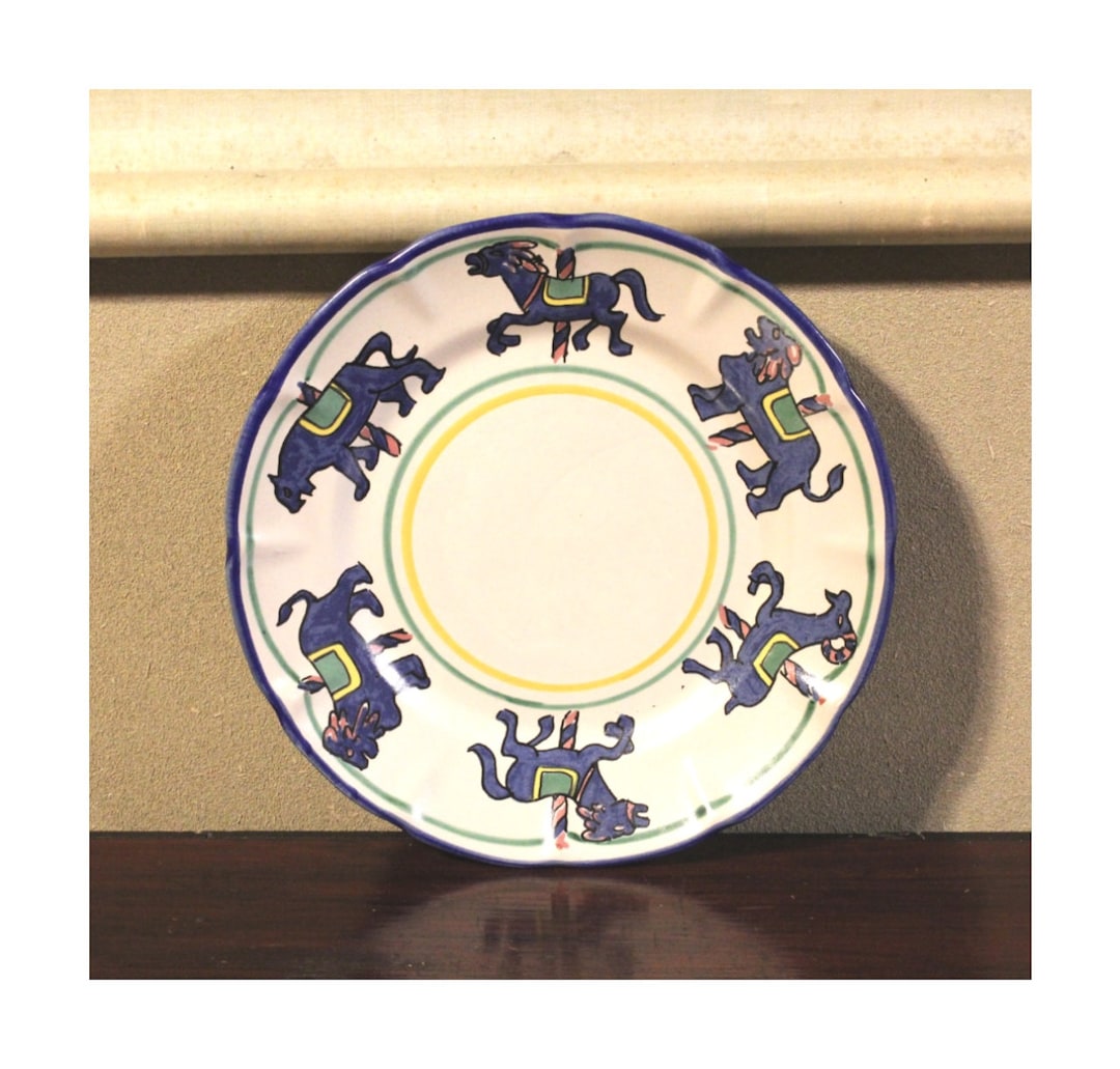 Iconic Ceramica Solimene Carousel Plate Made in Vietre Sul Mare Italy ...