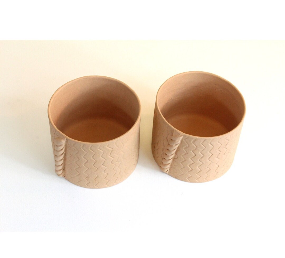 Ridiculous Unglazed Thin Wall Cups Hand Formed Studio Pottery ...
